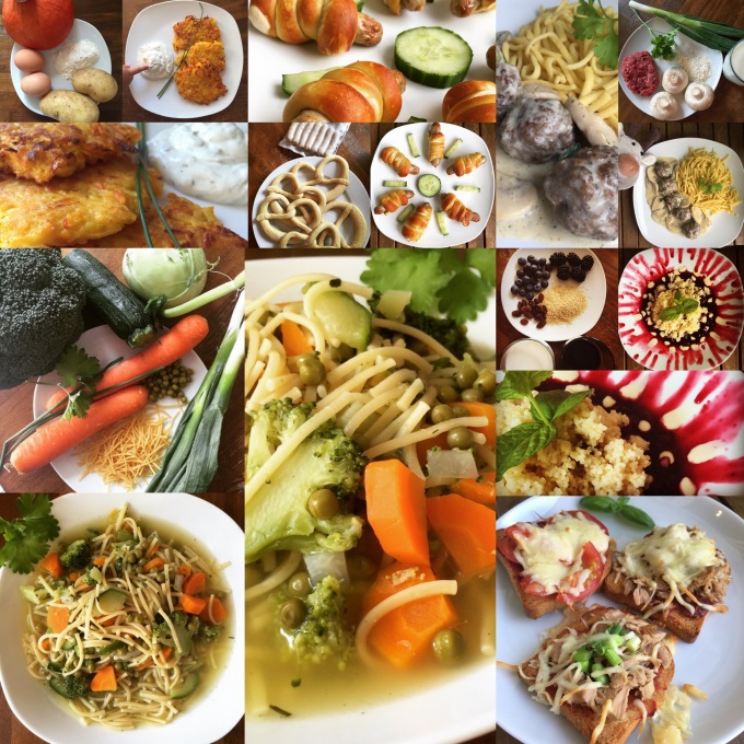 Collage (2) - Kinder, kommt essen!