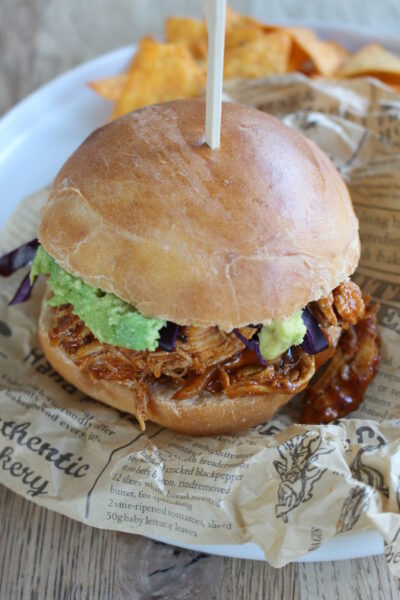 Pulled Chicken Burger - einfaches Rezept